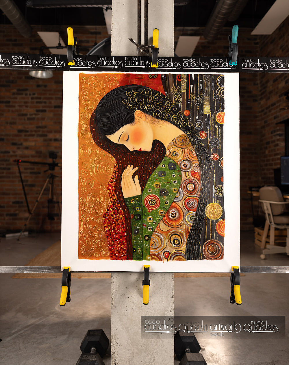 Ritmos del alma, cuadro al óleo estilo Klimt moderno
